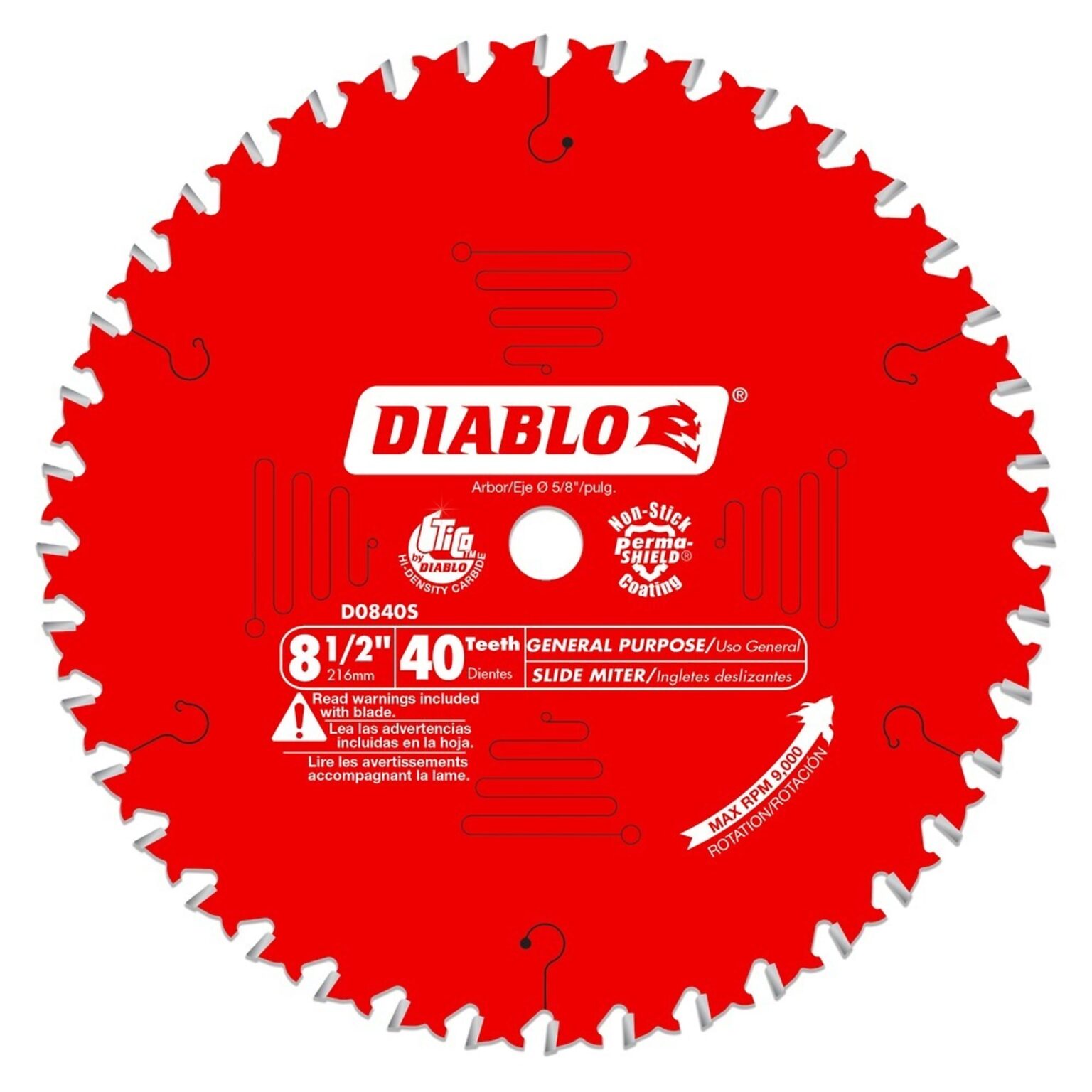 Freud D0860S, 8-1/2" Diablo Miter/Slide Miter Saw Blade, 60 Teeth - The ...